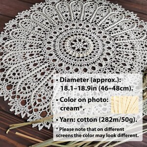 MADE TO ORDER Gorgeous Lace Table Centerpiece, Large Doily for Table ...
