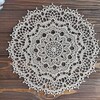 Beautiful Modern Doily With Textured Elements, Hand Crocheted Yellow ...