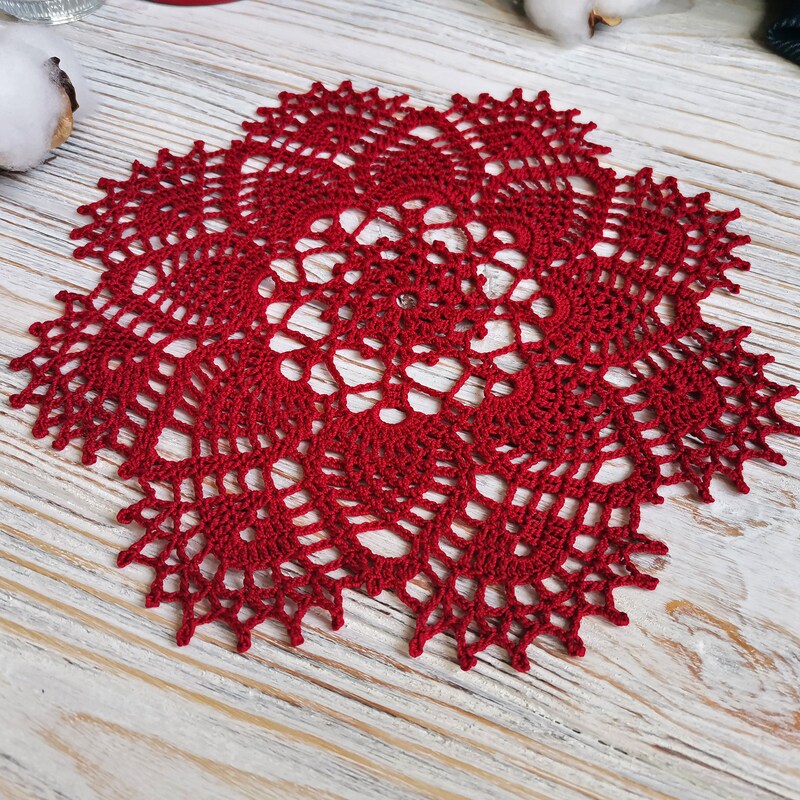 Red Doilies - Etsy