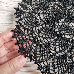 Black Oval Table Centerpiece, Stunning Goth Doily Runner - Etsy