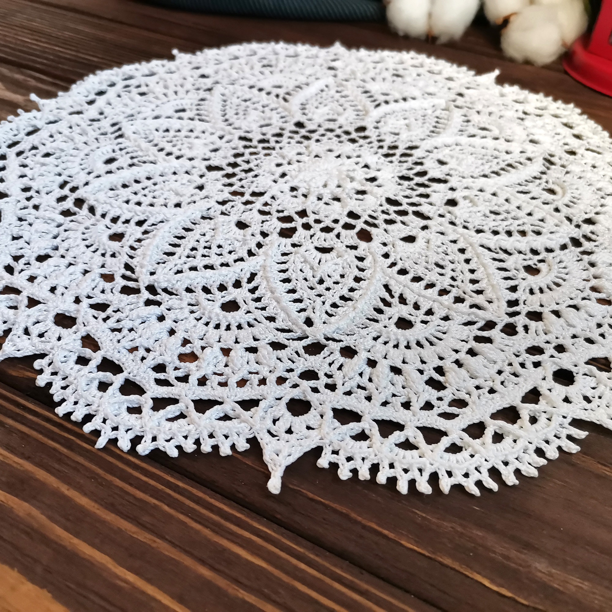 Decorative Doily Centerpiece (made to Order), Hand Crocheted Textured ...