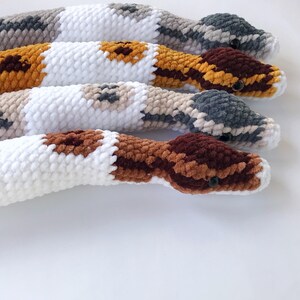 Pied Ball Python Snake Plush, Stuffed Reptile Lovers Gift, Cute Snake ...