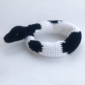 Panda Pied Ball Python Snake Plush , Cute Snake Decor for Photo Props ...