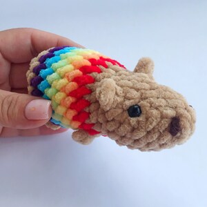 LGBT Cute Capybara Plushie for Keychain - Etsy