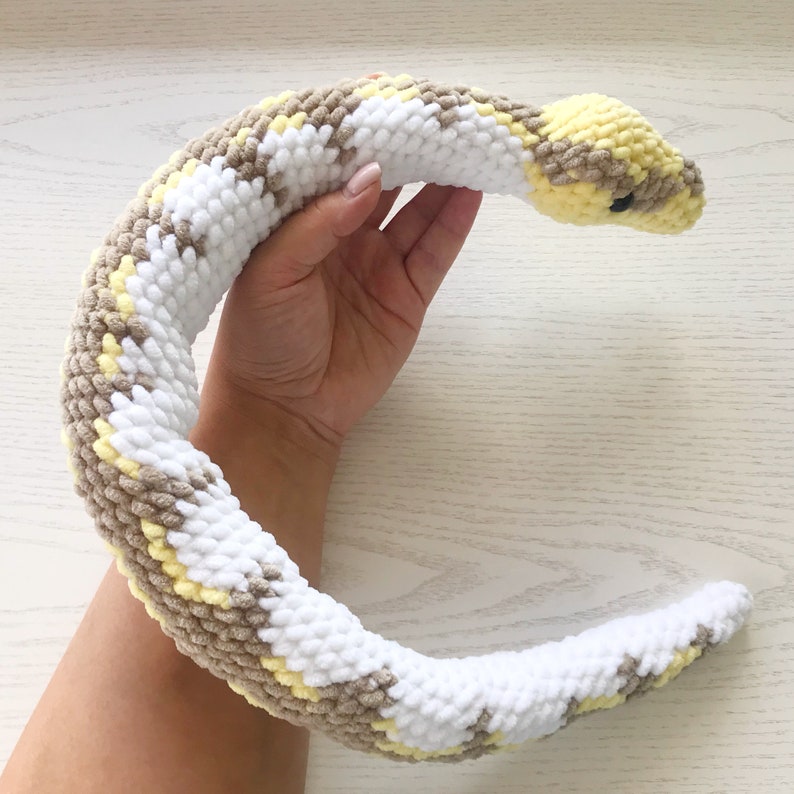Crochet Pattern Digital White Ball Python Snake Plush Toy - Etsy