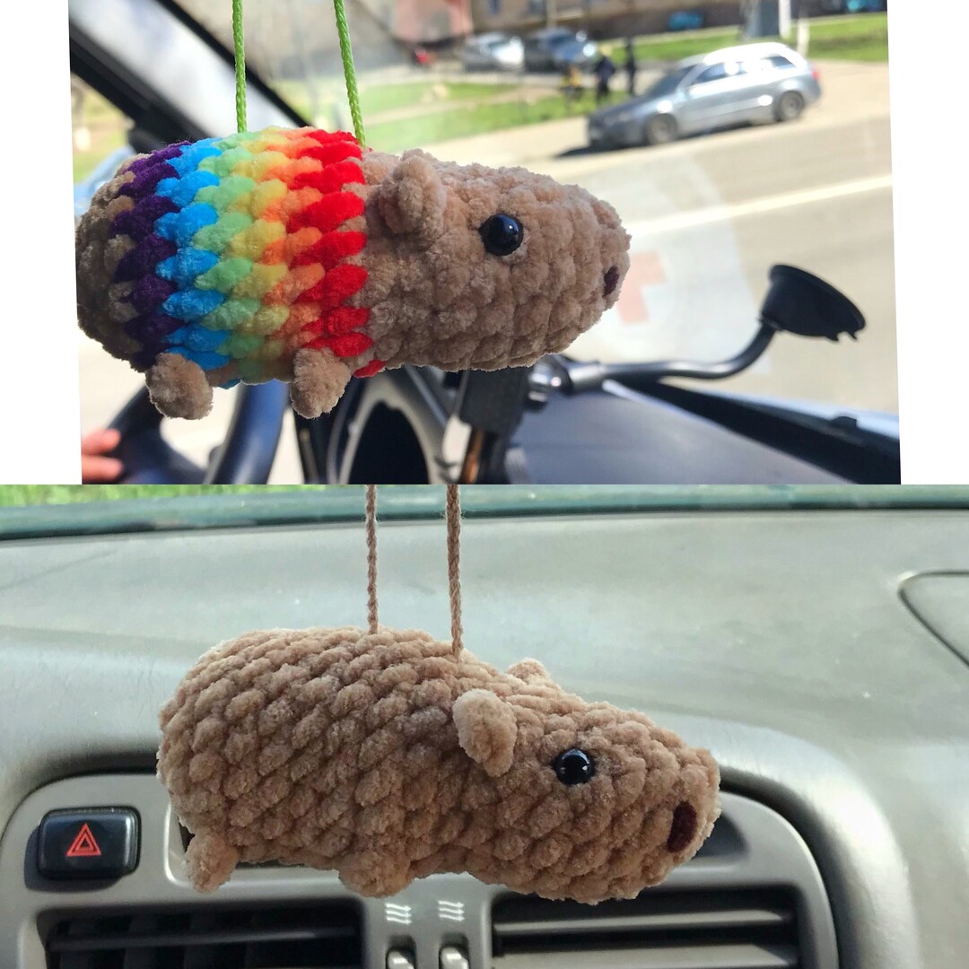 LGBT Capybara Plush Car Rear View Mirror Accessories - Etsy