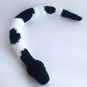 Panda Pied Ball Python Snake Plush , Cute Snake Decor for Photo Props ...