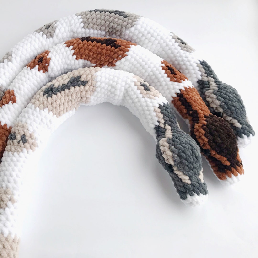 Pied Ball Python Snake Plush , Stuffed Reptile Lovers Gift, Cute Snake ...