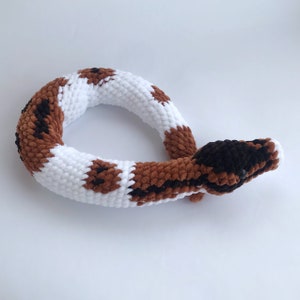 Pied Ball Python Snake Plush , Stuffed Reptile Lovers Gift, Cute Snake ...