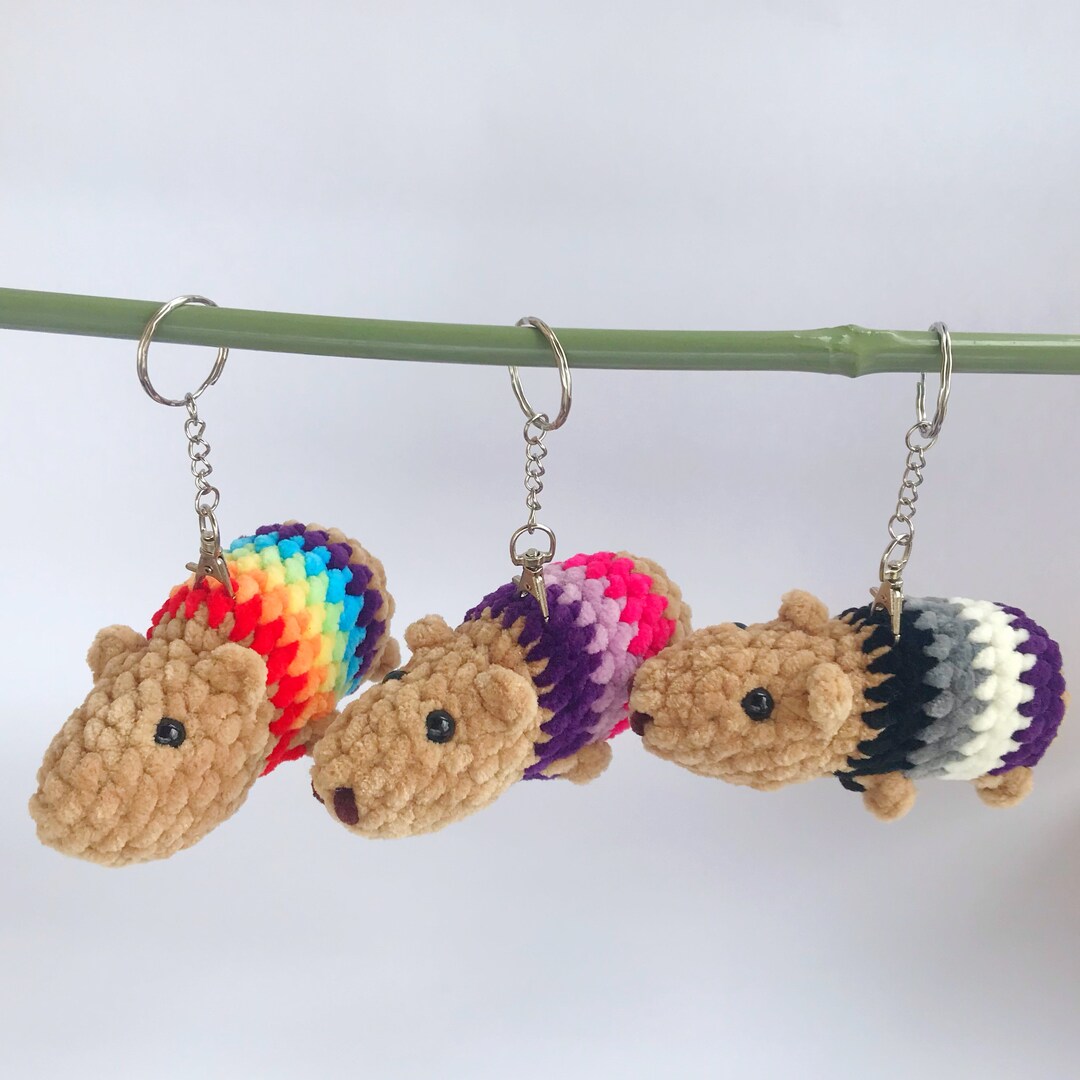 LGBT Cute Capybara Plush Keychain - Etsy