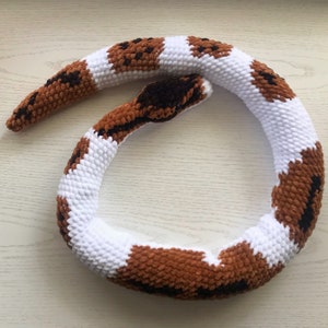 Pied Ball Python Snake Plush, Stuffed Reptile Lovers Gift, Cute Snake ...