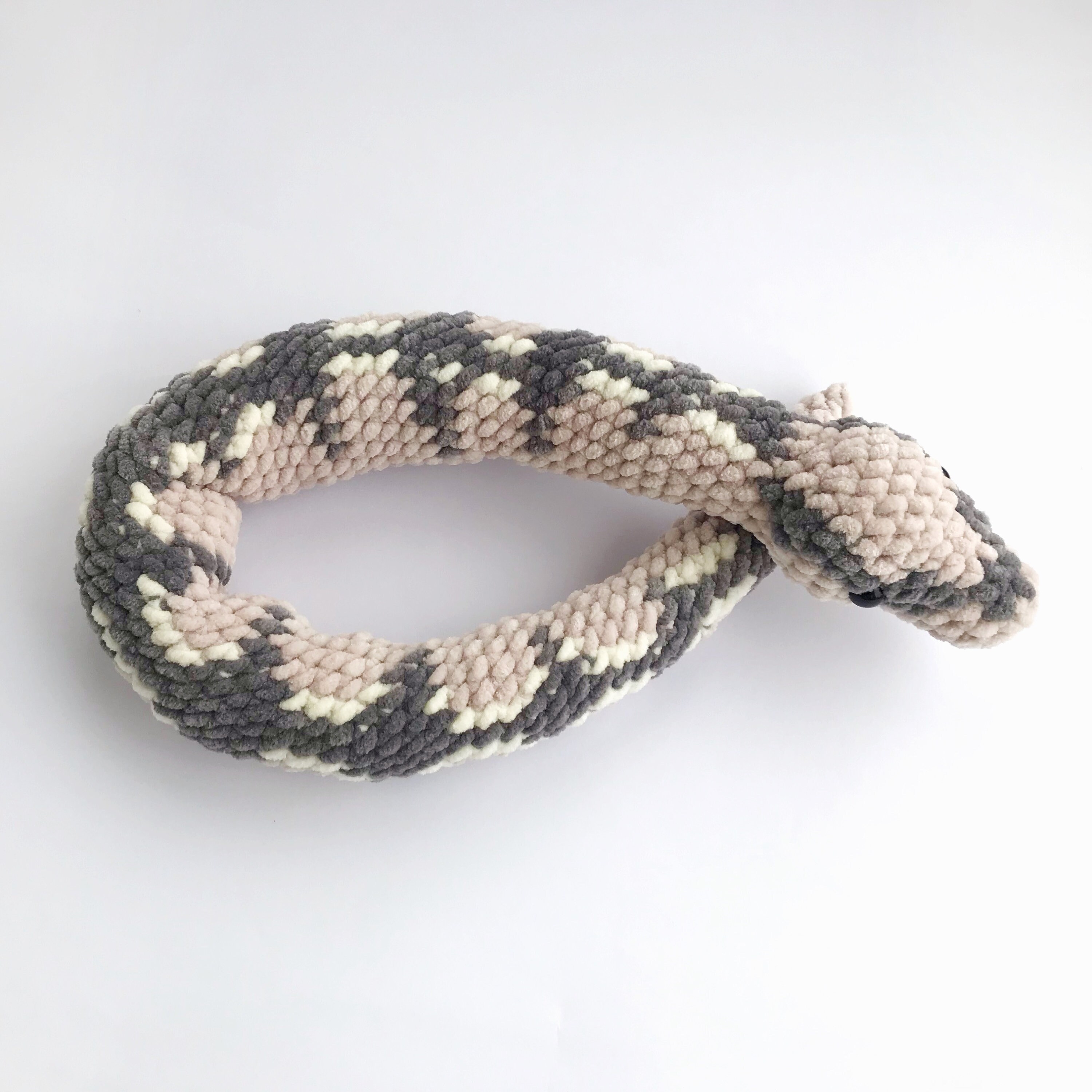 White Ball Python Snake Plush , Stuffed Reptile Lovers Gift, Cute Snake ...