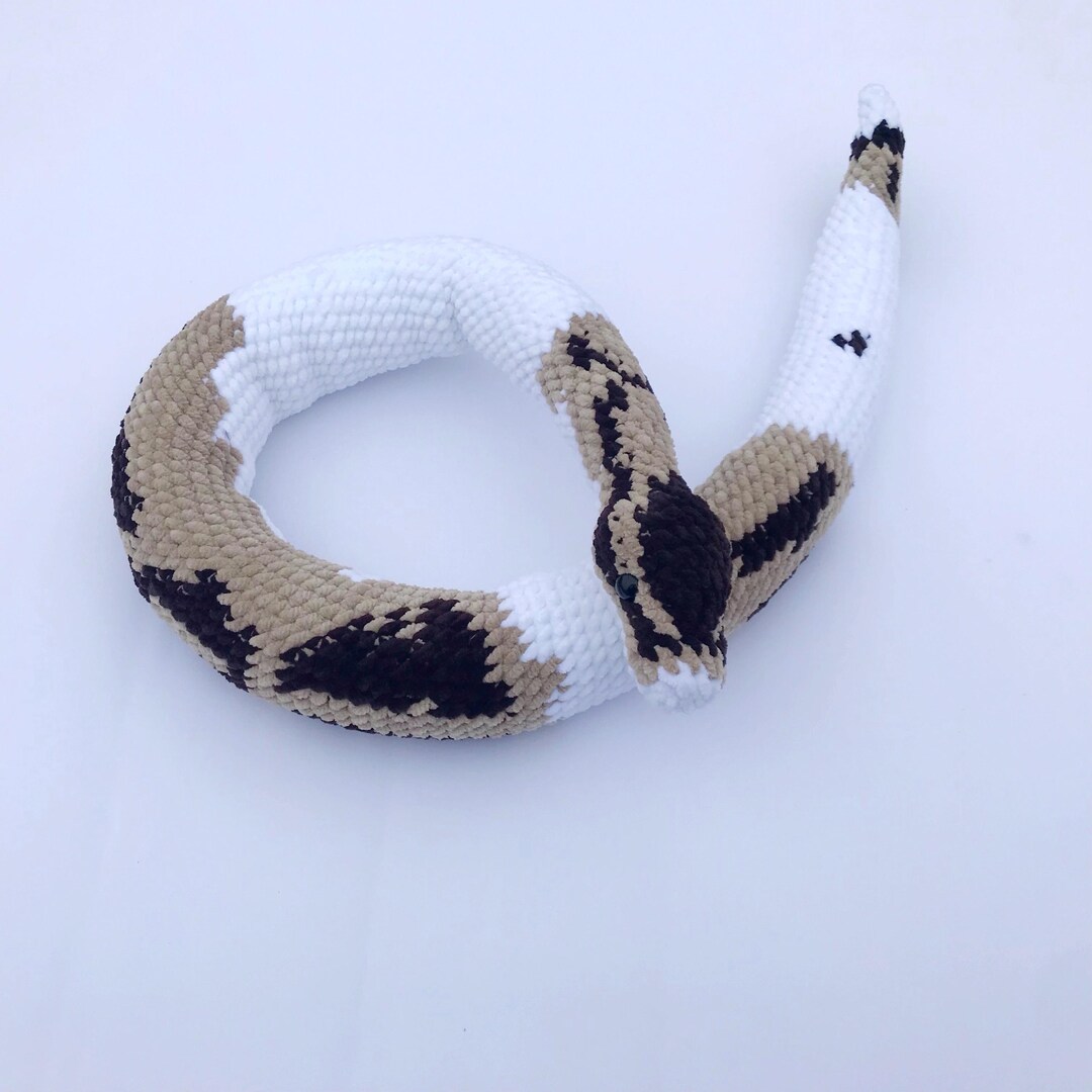 Pied Ball Python Snake Plush, Stuffed Reptile Lovers Gift, Cute Snake ...