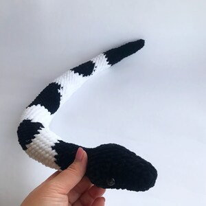 Panda Pied Ball Python Snake Plush , Cute Snake Decor for Photo Props ...