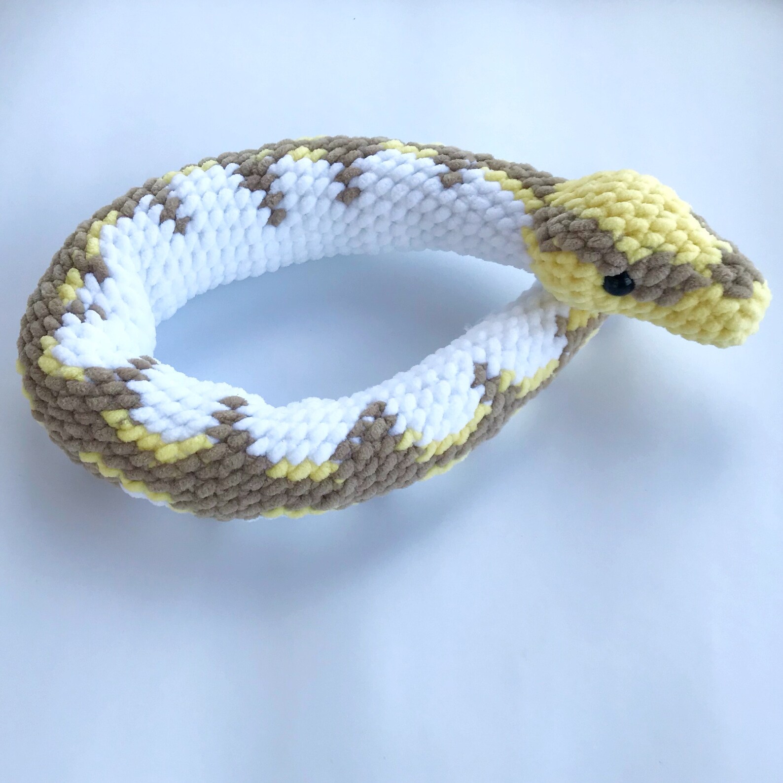 White Ball Python Snake Plush , Stuffed Reptile Lovers Gift, Cute Snake ...