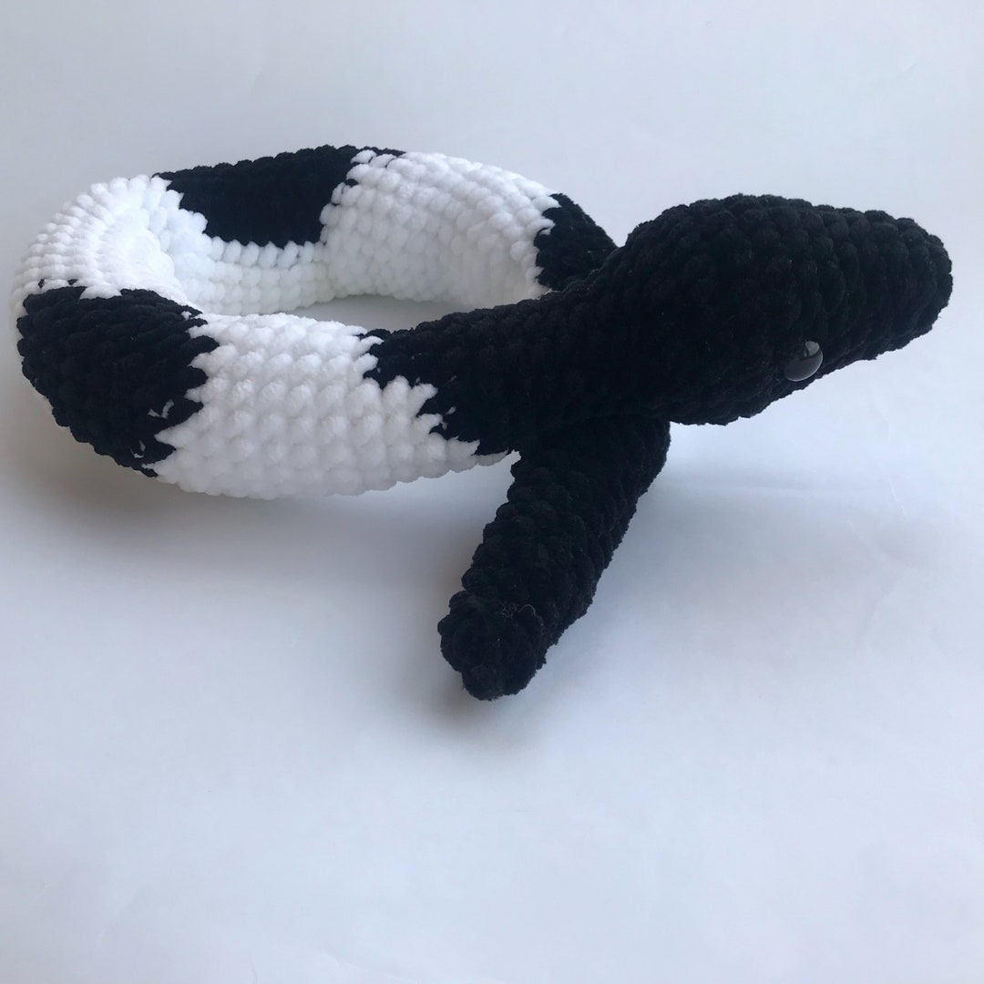 Panda Pied Ball Python Snake Plush , Cute Snake Decor for Photo Props ...