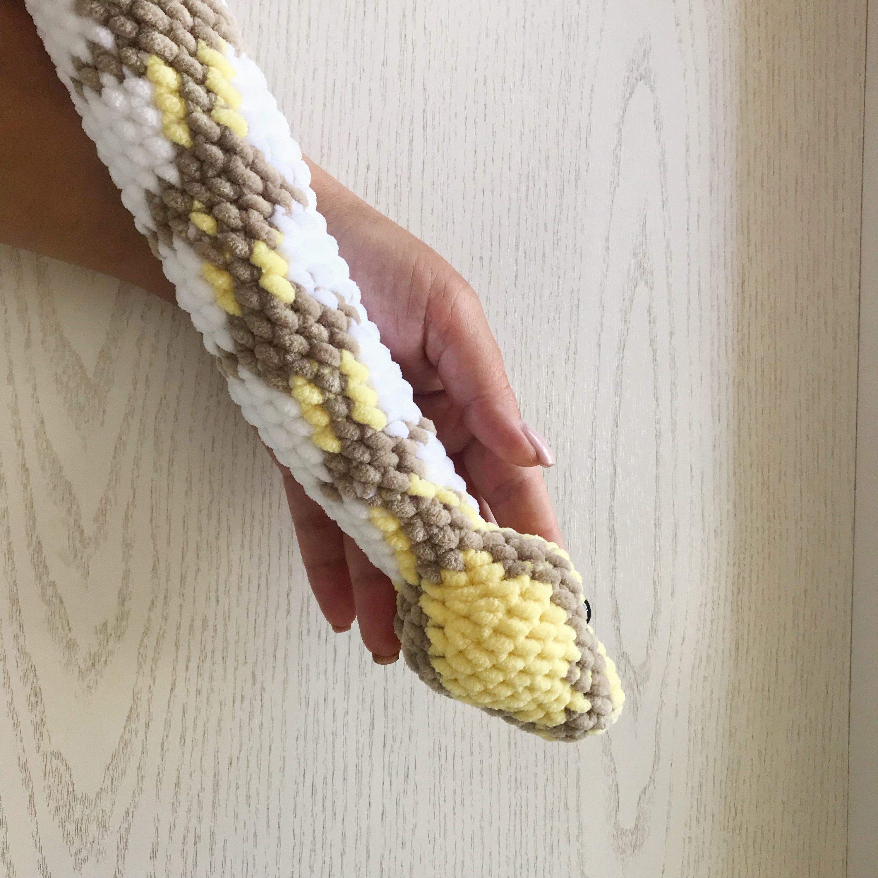 White Ball Python Snake Plush , Stuffed Reptile Lovers Gift, Cute Snake ...