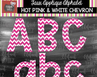 Hot pink alphabet | Etsy