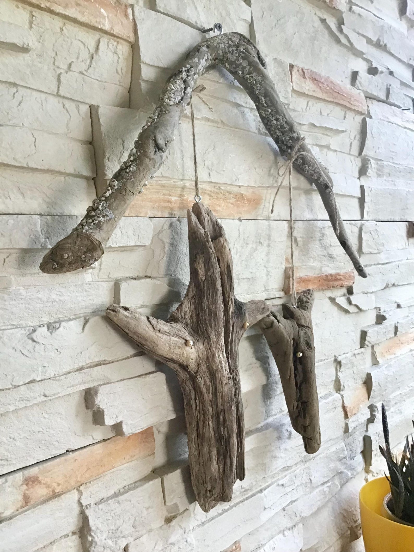 Driftwood Wall Decor Driftwood Wall Art, Mobile Wall Hanging Driftwood ...