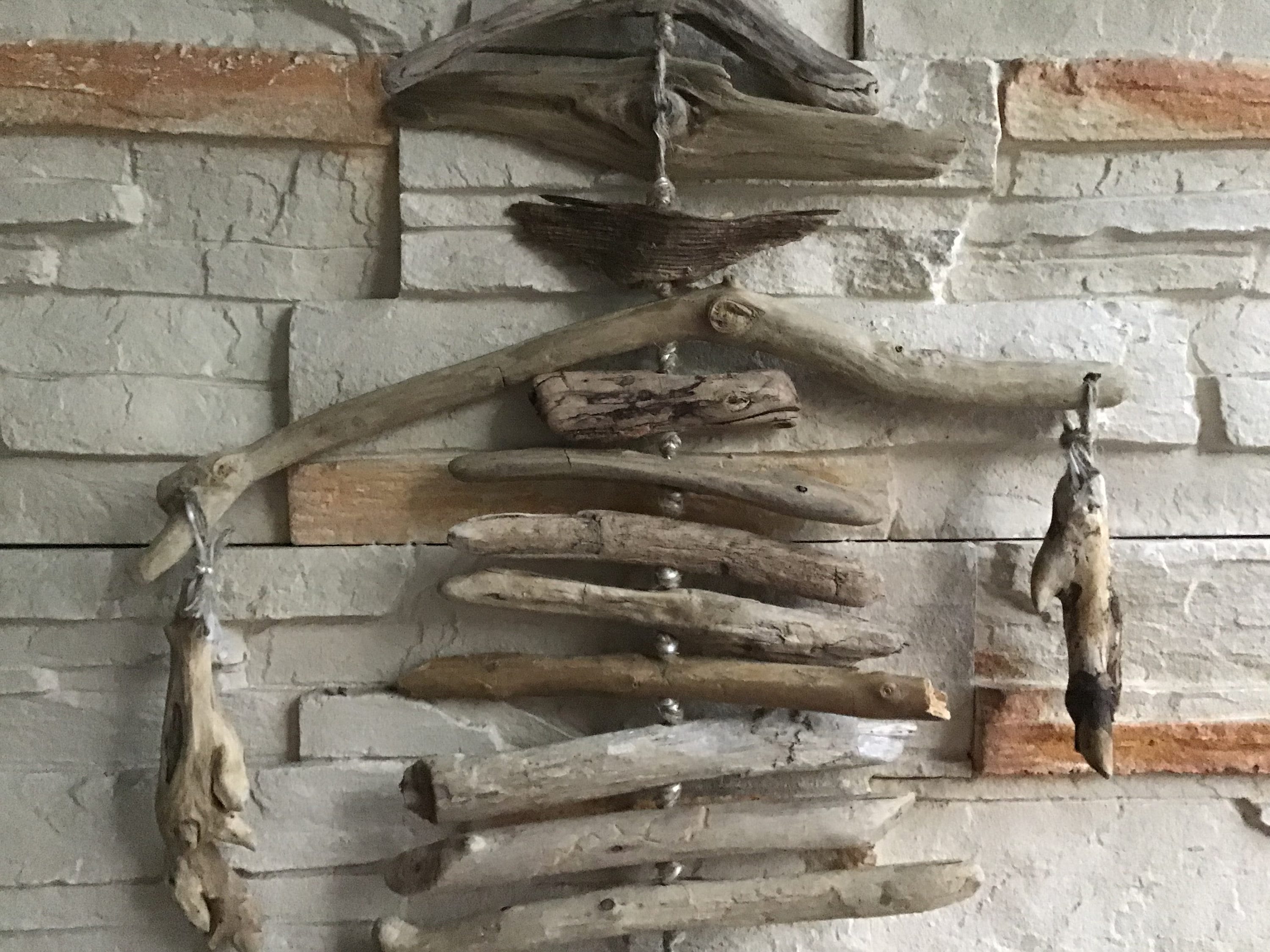 Driftwood Wall Art Driftwood Wall Decor Mobile Wall Hanging - Etsy