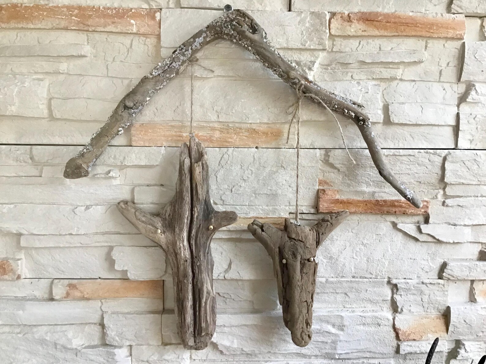 Driftwood Wall Decor Driftwood Wall Art, Mobile Wall Hanging Driftwood ...