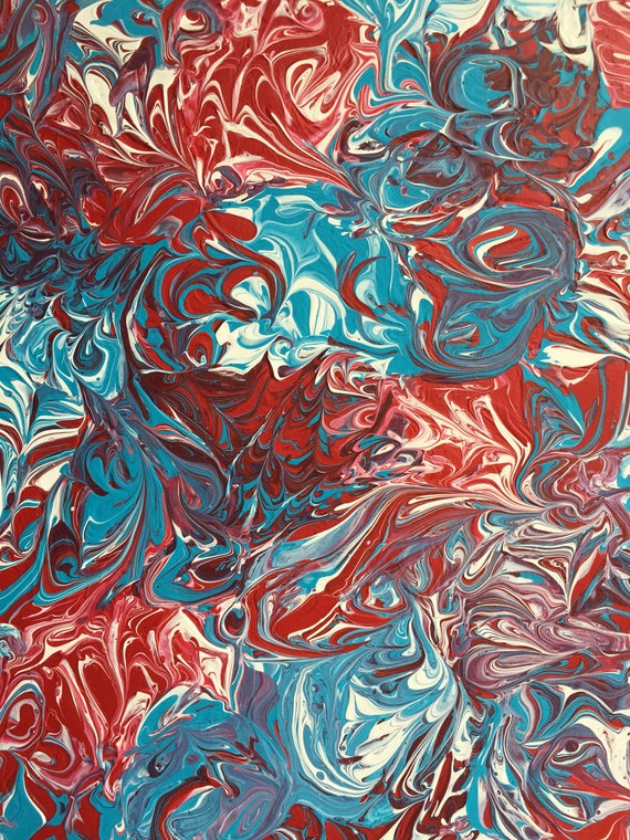Red Blue Abstract - Etsy