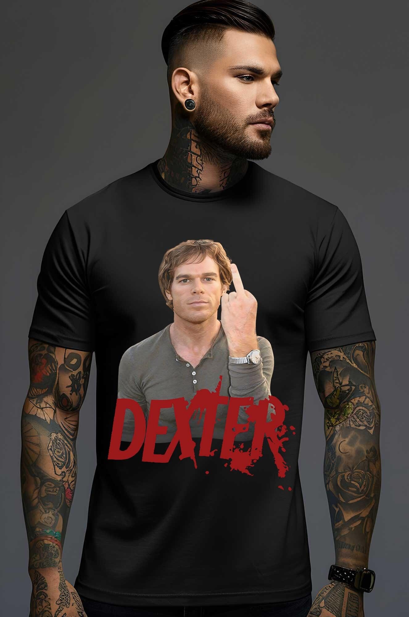 Limited Dexter Morgan Middle Finger Vintage Edition Rock Style T-shirt, Unique Tee, Hoodie ...
