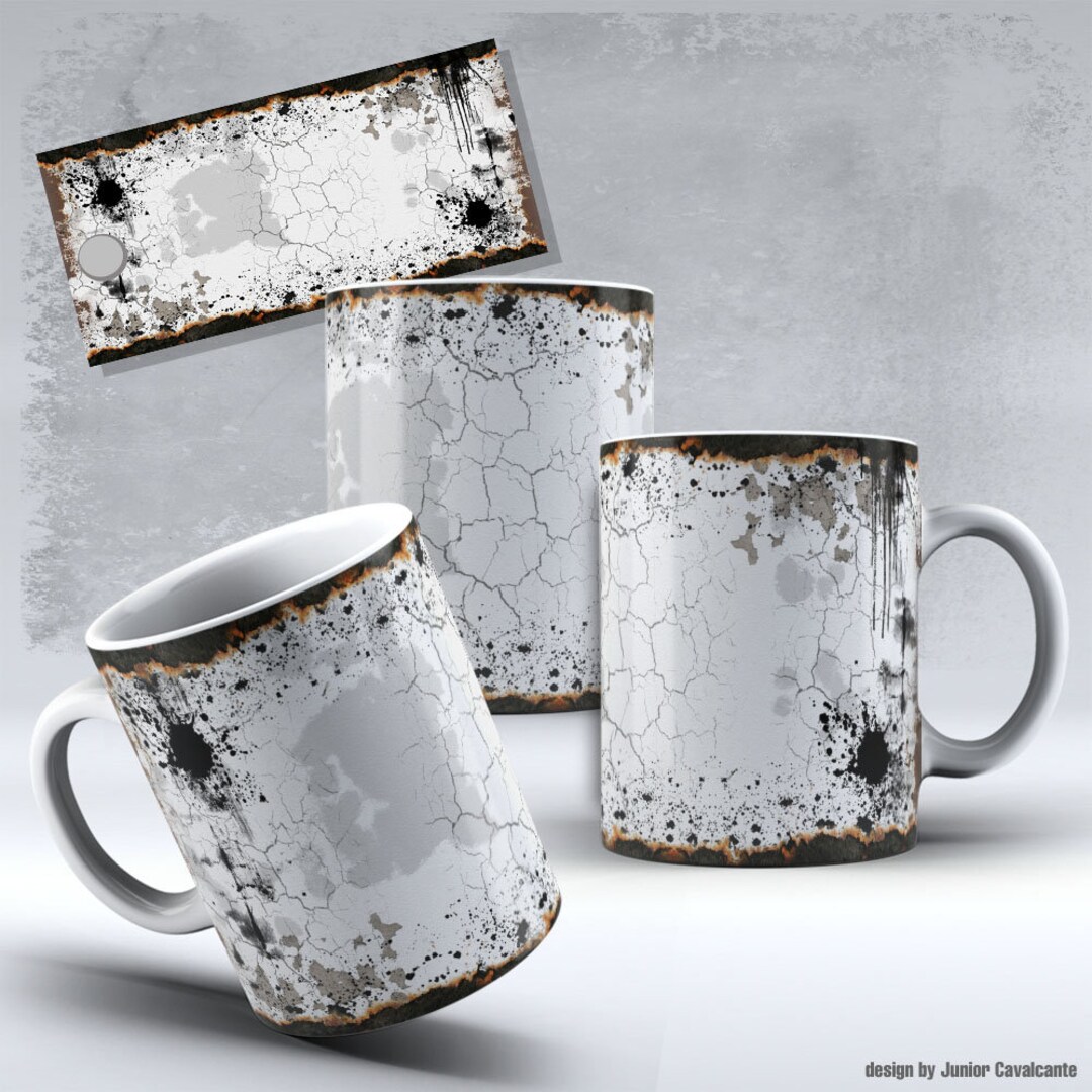 Digital Template for Mugs Oil Can Texture Overlay 2 - Etsy