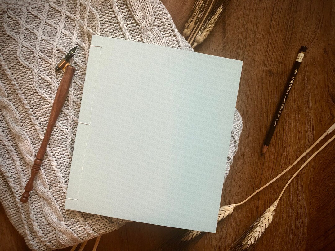 Hand Made Japanese Stab Binding Sketchbook in Blue Tile Pattern - Etsy