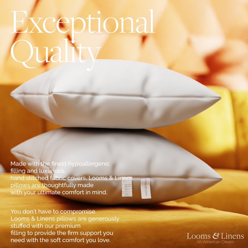 Down Alternative Pillow Forms Square Pillow Lumbar Inserts - Etsy