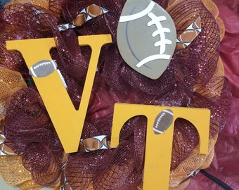 Virginia tech wreath | Etsy