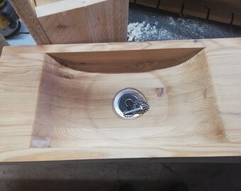 Wooden Sink Wash Basin Sink Unique Natural Design Part of | Etsy