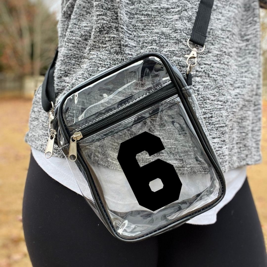Custom Number Clear Stadium Crossbody Purse Player Wife Mom - Etsy