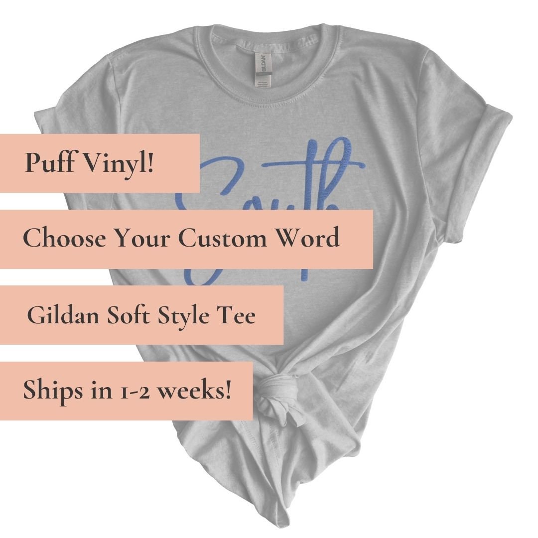 Custom Word Puff Vinyl Tee for Valentine's Day Gift for Sports Mom ...