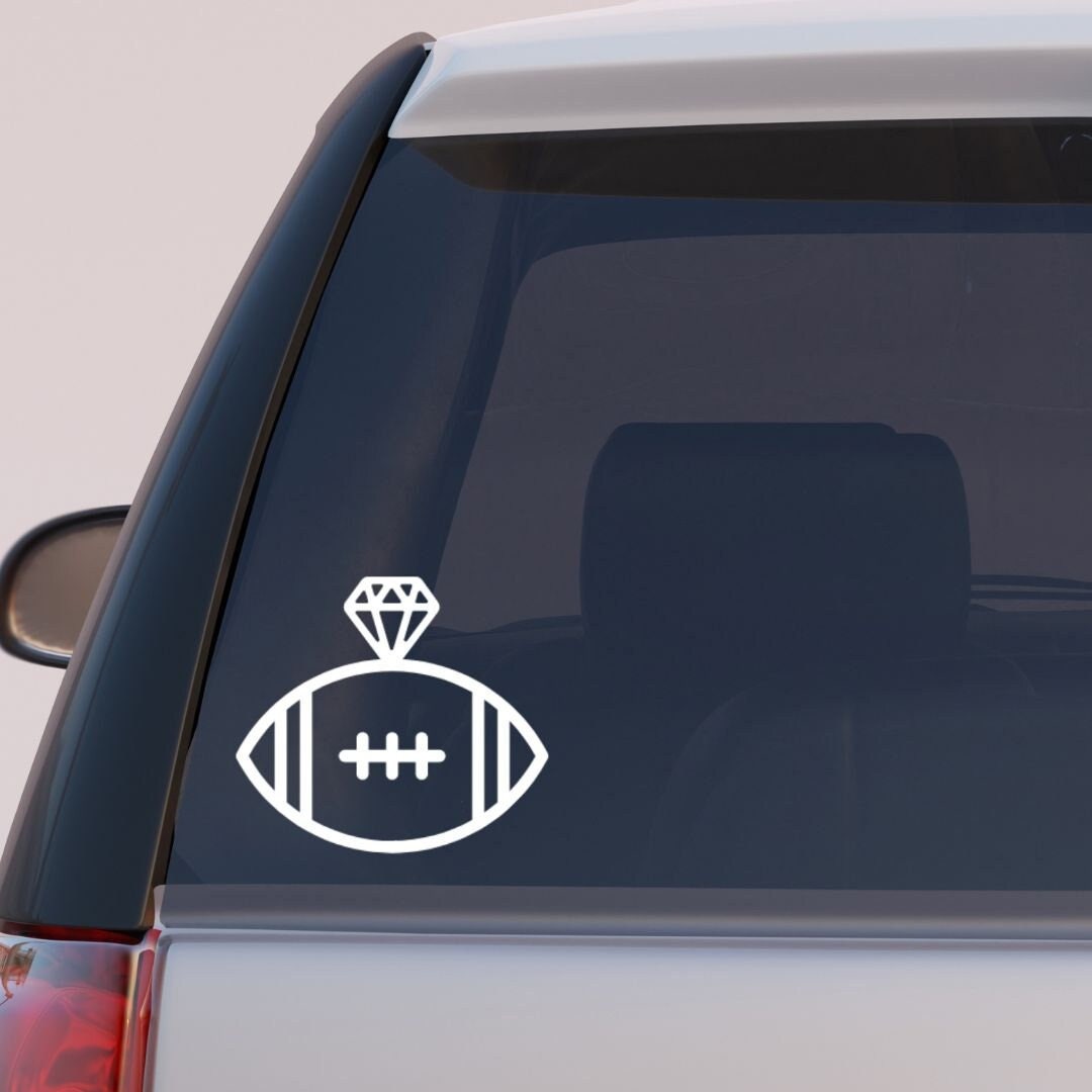 Coach's Wife Football Ring Decal, Football Wife Car Decal Bumper ...