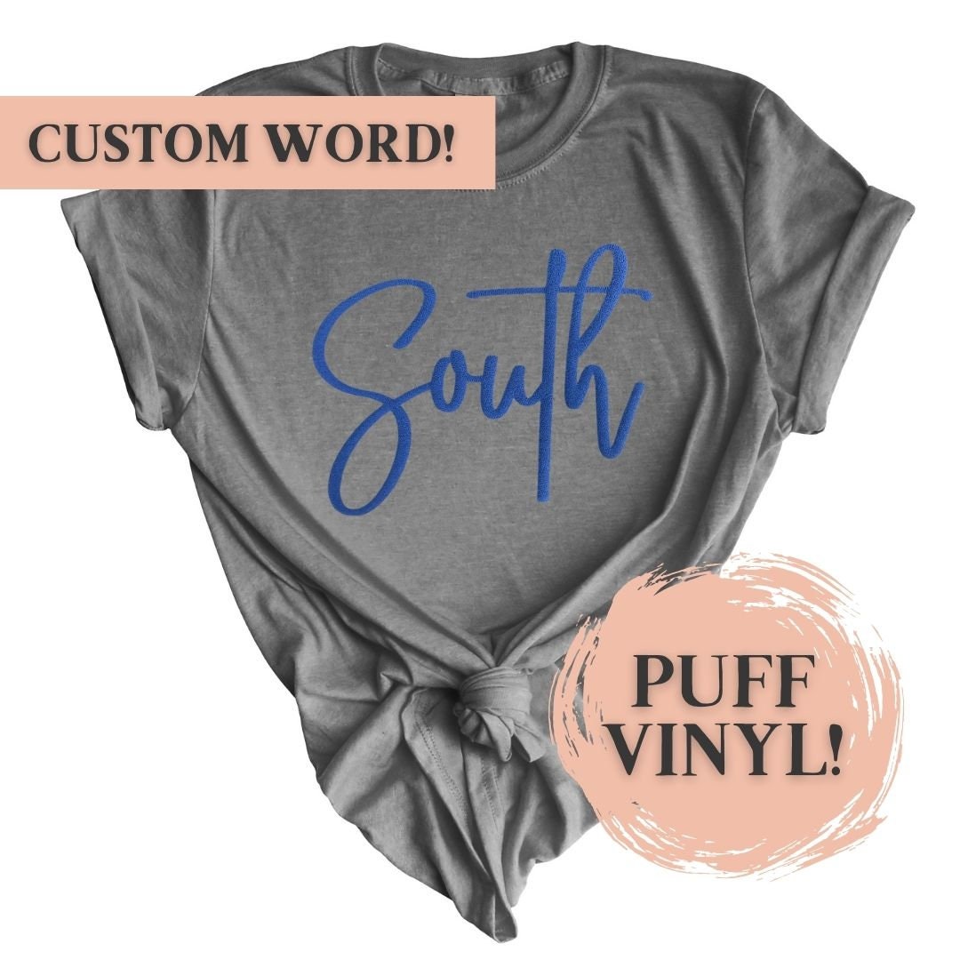Custom Word Puff Vinyl Tee for Valentine's Day Gift for Sports Mom ...
