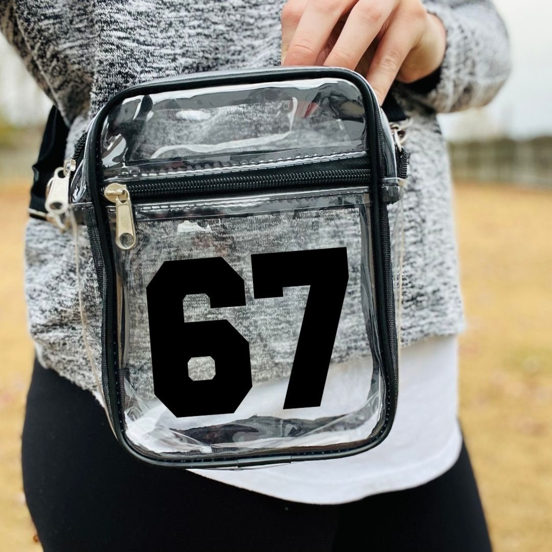 Custom Number Clear Stadium Crossbody Purse Player Wife Mom - Etsy