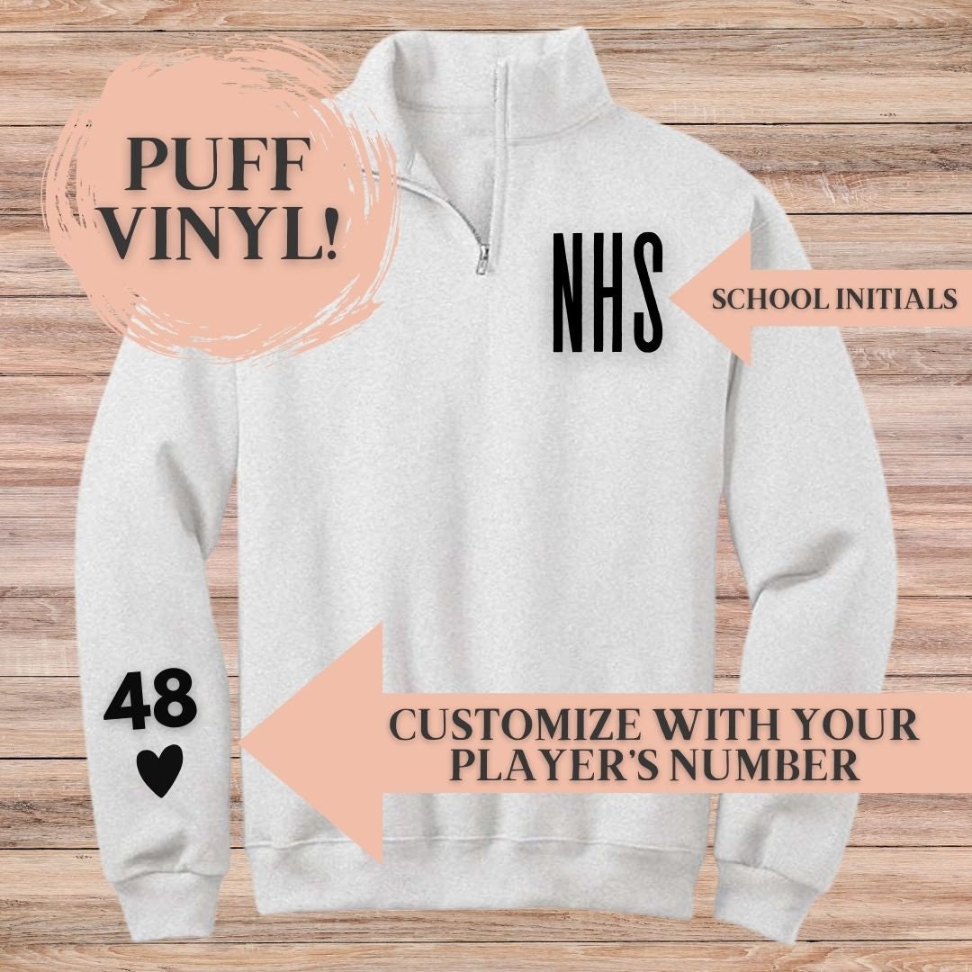 Custom Player Number Football Mom Pullover Baseball Mom Sweatshirt Puff ...