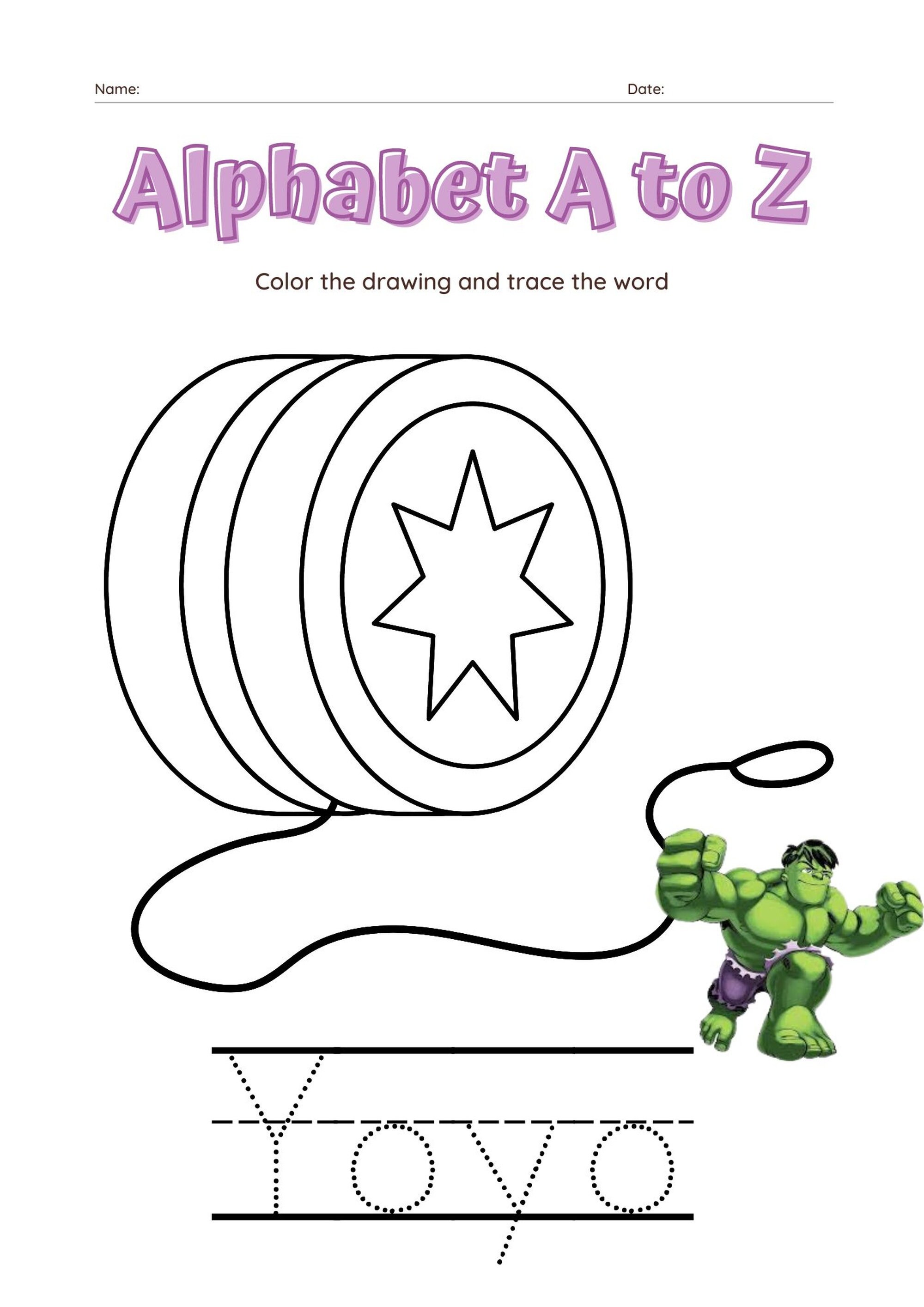 Avengers Printable Alphabet A to Z Worksheets Handwriting - Etsy
