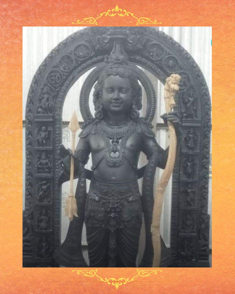 Ram Idol Photo From Ayodhya Temple Editable Digital Download Frameable ...