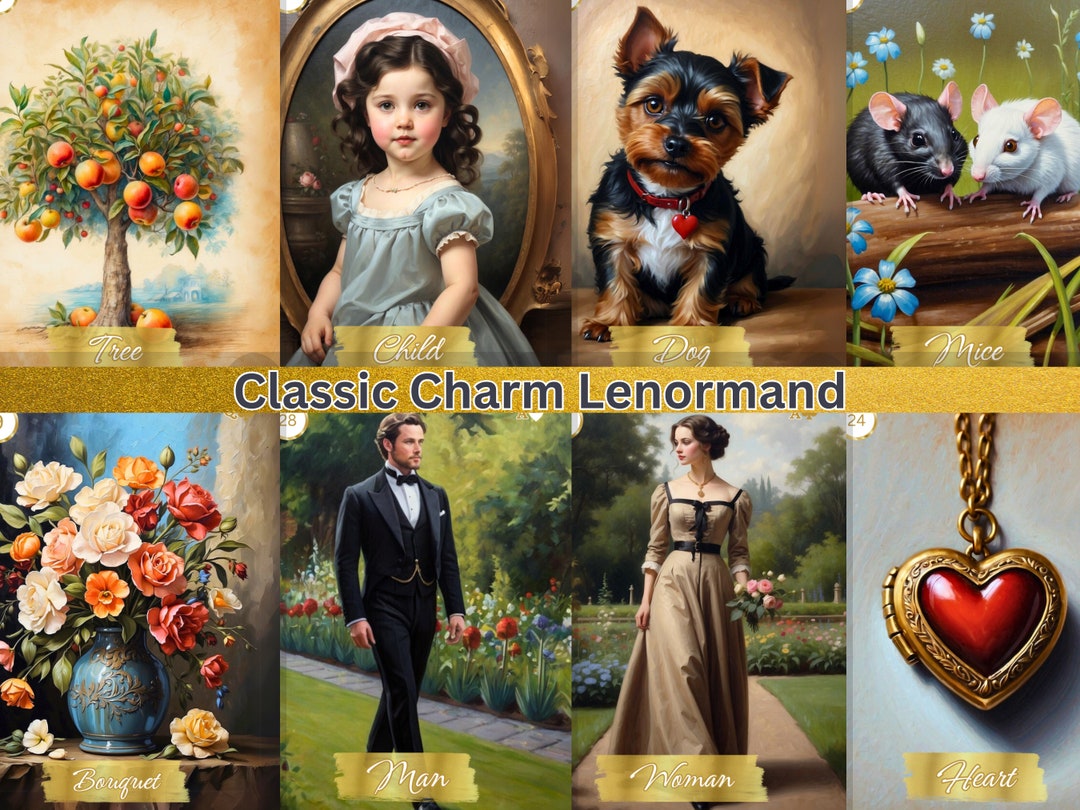 Classic Charm Lenormand, Vintage Theme, Petit Lenormand, Lenormand ...