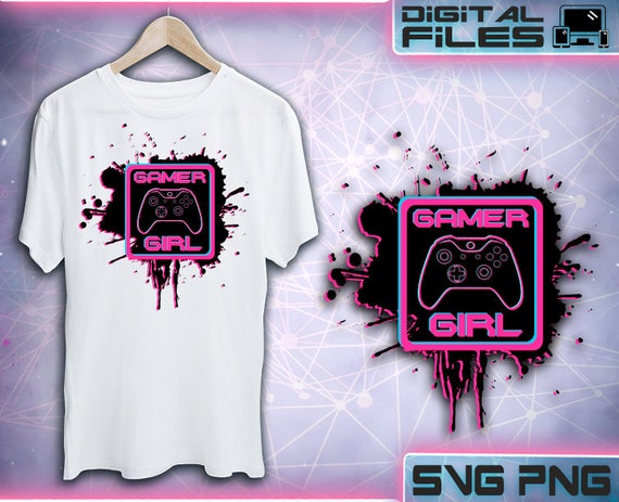 Gamer Girl Svggamer Svg Pnggaming Svgclipartcut Files for | Etsy