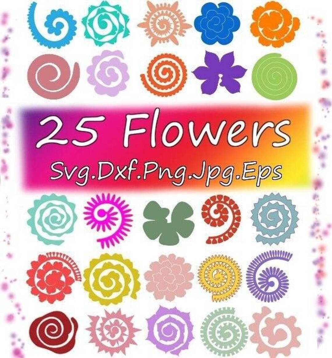Rolled Paper Flowers SVG Bundle, Cut Files (digital Download) - Etsy