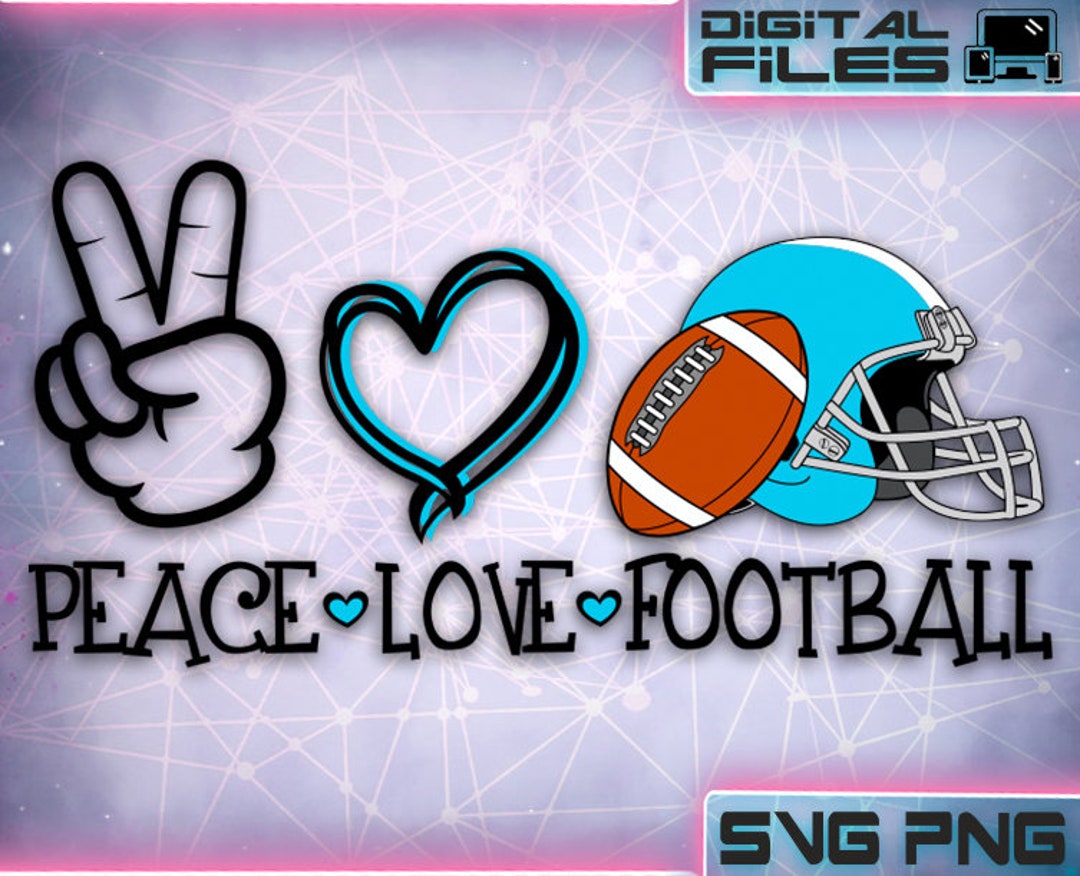 Peace Love Football SVG, PNG Files (digital Download) - Etsy