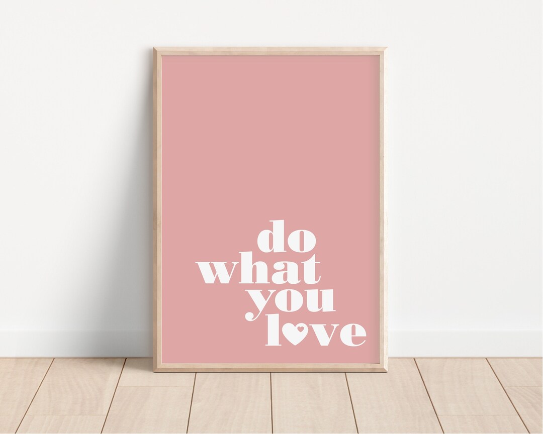 Poster 'do What You Love' Wall Decoration Gallery - Etsy