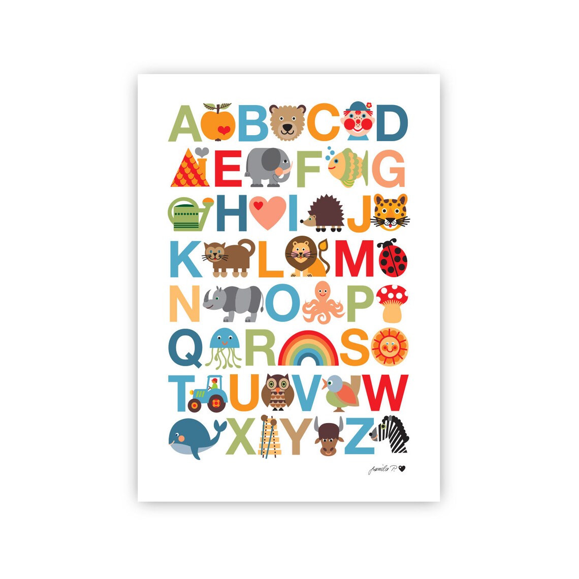 ABC Poster Nature A3 Nature Alphabet Learning poster | Etsy