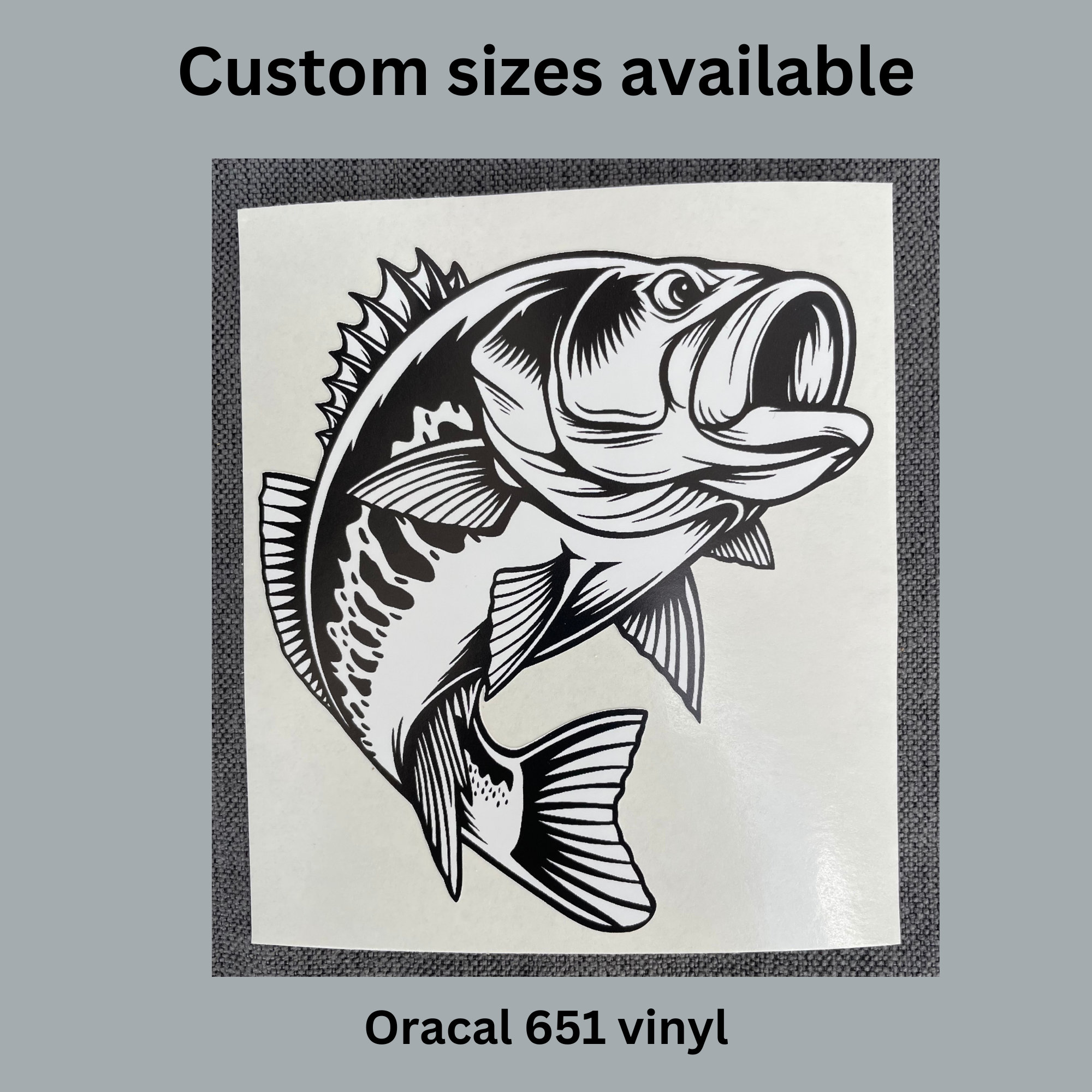 Fish Vinyl Decals, Bass Fish Decal, Crappie Fish Decal, Fisherman ...