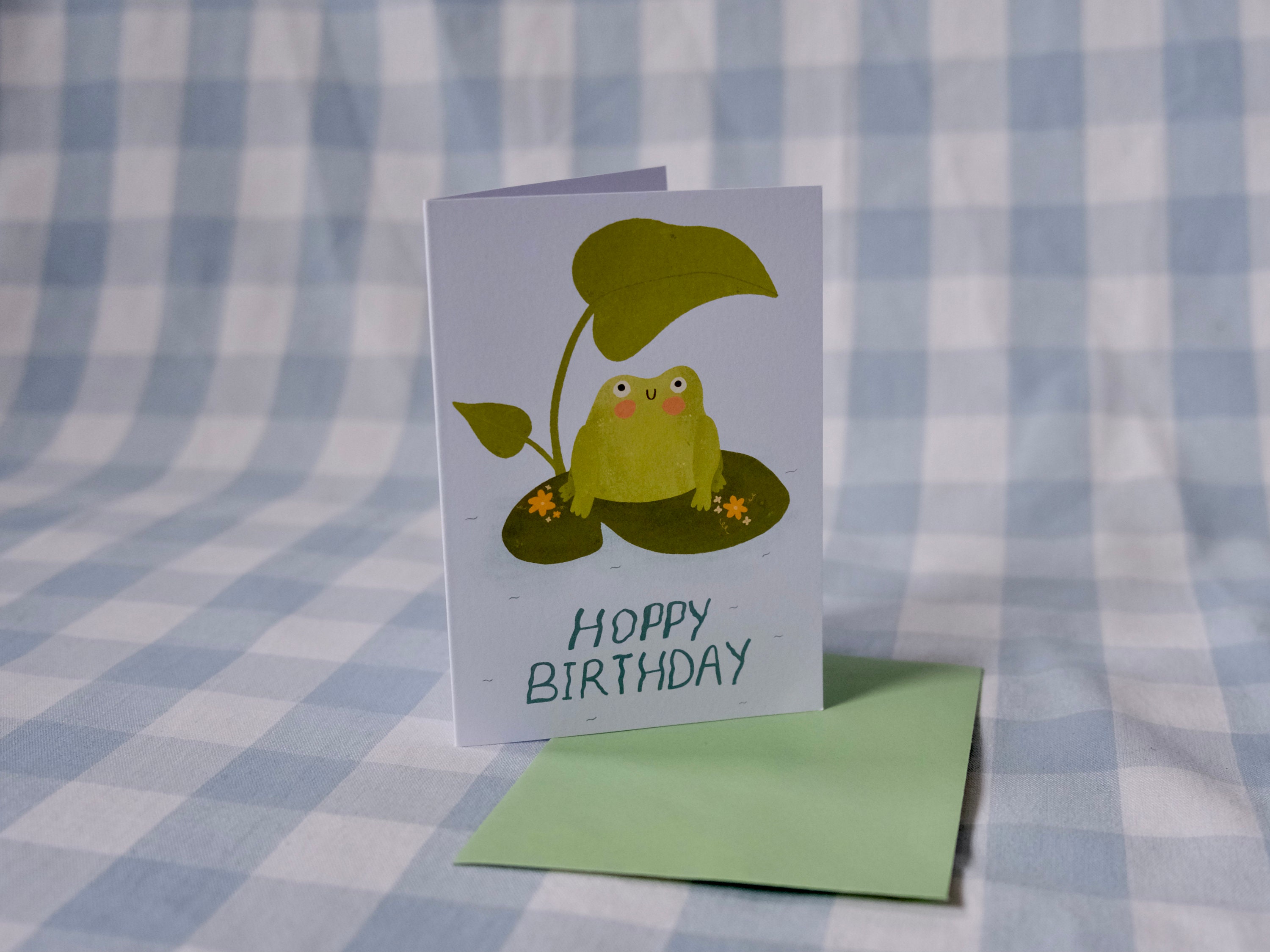 Hoppy Birthday Cute Frog Happy Birthday Greeting Blank - Etsy