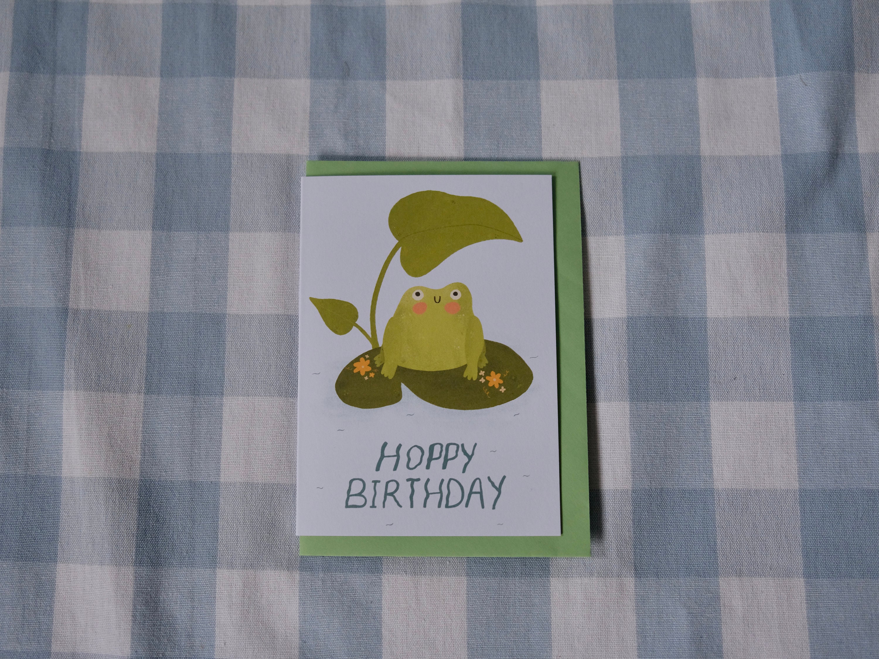 Hoppy Birthday Cute Frog Happy Birthday Greeting Blank - Etsy