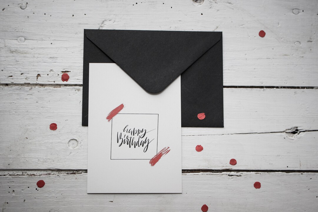 Postcard "happy Birthday-post It" - Etsy